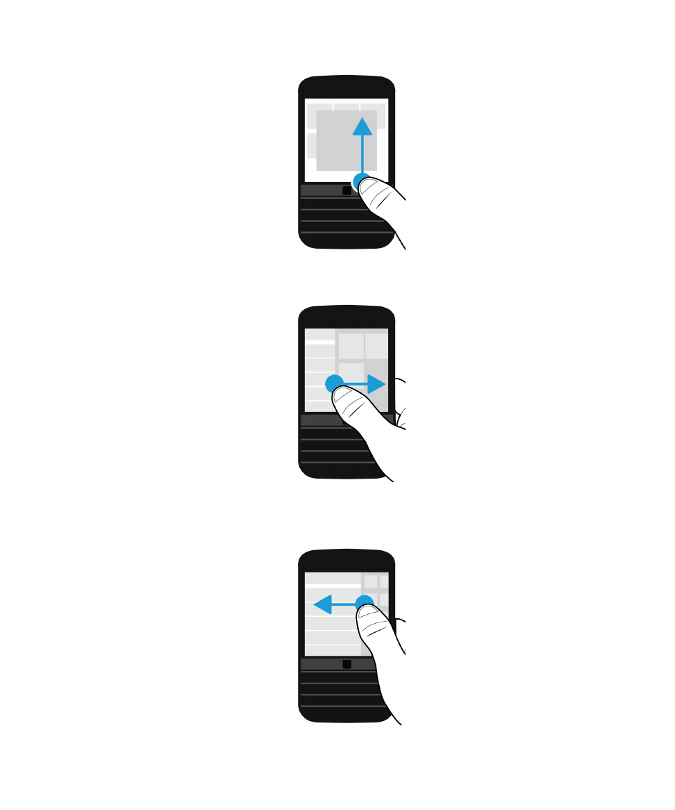 Using gestures - BlackBerry Classic